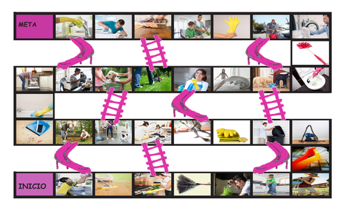 Household Chores and Cleaning Supplies Spanish Legal Size Photo Chutes ...