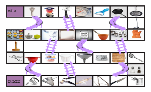 Kitchen Cookware and Utensils Spanish Legal Size Photo Chutes and ...