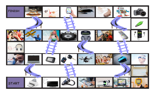 Technology and Gadgets Spanish Legal Size Photo Chutes and Ladders Game ...