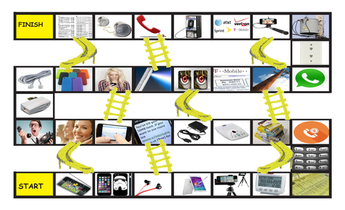 Telephones Spanish Legal Size Photo Chutes and Ladders Game | Teaching ...
