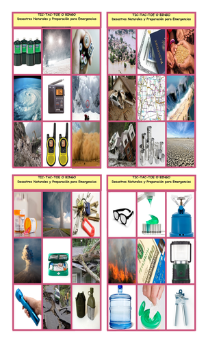 Natural Disasters and Emergency Preparedness Spanish Legal Size Photo ...