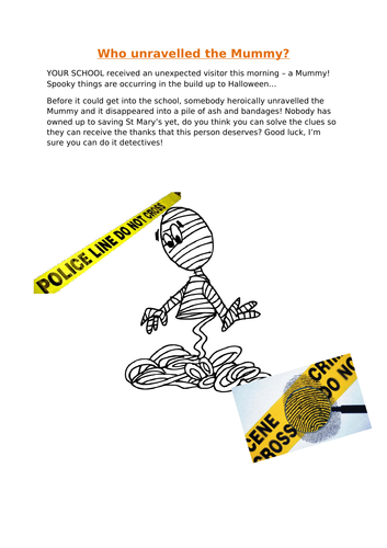 World Maths Day "Murder" Mystery! Who Unravelled the Mummy? | Teaching ...