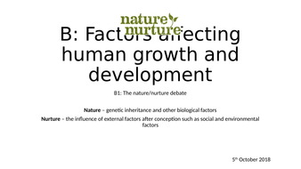 Nature vs Nurture debate | Teaching Resources