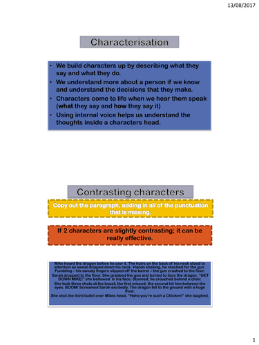 The London Eye Mystery - Lesson 10 - Developing effective characters ...