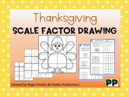 Thanksgiving Theme Scale Factor Drawing, 8 pgs, teacher notes ...