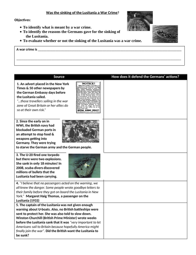 Was the sinking of the Lusitania a war crime? The German perspective ...