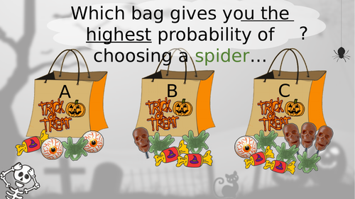 Halloween 'trick or treat' Probability starter (Maths, functional/GCSE ...
