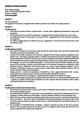 More New English Language GCSE (Edexcel 9-1) Resources for 19th Century ...