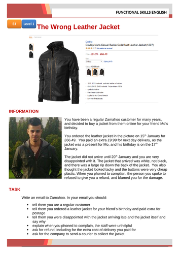 Functional Skills English - Writing an Email of Complaint (Activity and ...