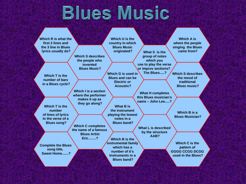 KS3 Blockbusters Starter - Blues Music | Teaching Resources