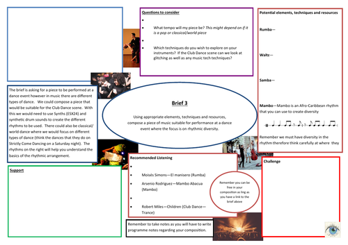 Music GCSE 9-1 Composition: 2018-2019 Brief 3 Starting Point | Teaching ...
