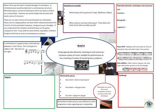 Music GCSE 9-1 Composition: 2018-2019 Brief 4 Starting Point | Teaching ...