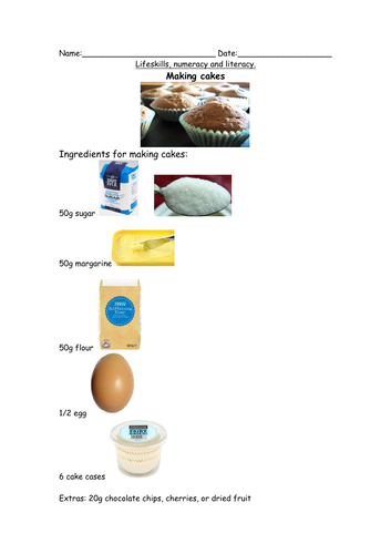 Life skills- scones, biscuits, cakes and croissants for SEN, Early ...