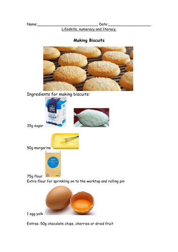 Life skills- scones, biscuits, cakes and croissants for SEN, Early ...