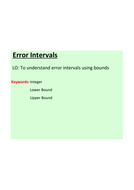 error intervals including worded problems and reasoning | Teaching ...