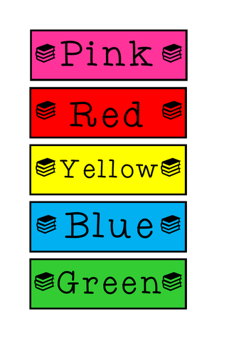 OXFORD READING TREE LABELS- PINK TO DARK RED | Teaching Resources