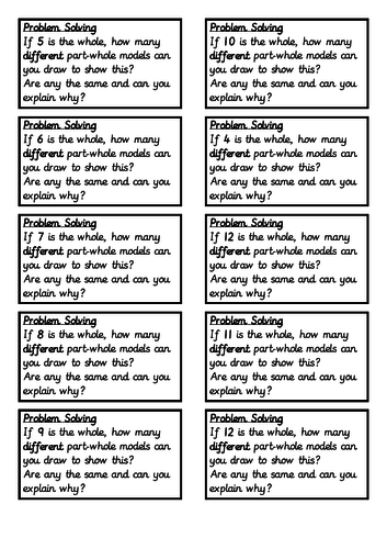 Part-whole models, Autumn 2, Year 1 | Teaching Resources Part-whole models, Autumn 2, Year 1 | Teaching Resources
