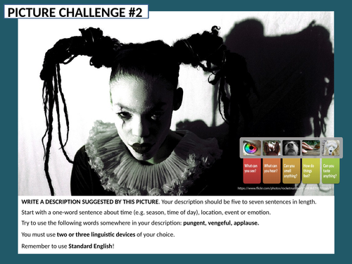 20 GCSE English Language 9-1 Scaffolded Descriptive Writing Opening ...