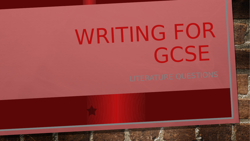Writing for GCSE - structuring essays and paragraphs | Teaching Resources
