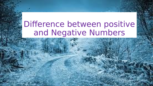 GCSE Maths/Functional Skills- Difference between positive and negative ...