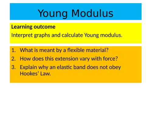 Young's Modulus introduction | Teaching Resources