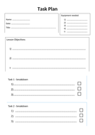 SEN and ASC/ASD task plan and help sheet | Teaching Resources