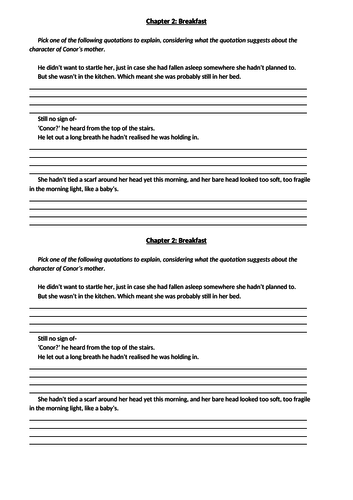 A Monster Calls by Patrick Ness: Quotation Resources | Teaching Resources