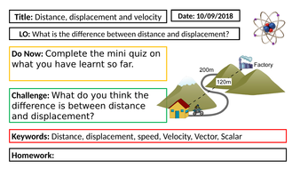 AQA GCSE Physics New Specification - P5 Distance, displacement, speed ...