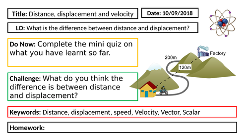 AQA GCSE Physics New Specification - P5 Distance, displacement, speed ...