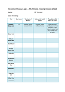 PE fitness testing recording sheet | Teaching Resources