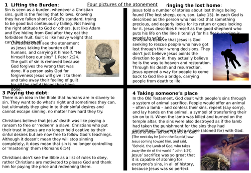 AQA GCSE RE RS - Christianity Beliefs - Lessons 7-9 | Teaching Resources