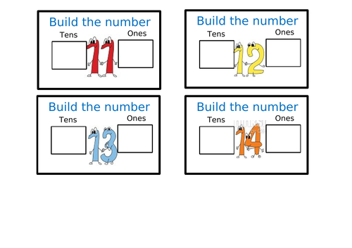 Build tens and Ones (teen numbers) | Teaching Resources