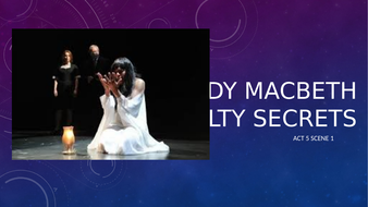 Lady Macbeth Sleepwalking Act 5 Scene 1 GCSE English Literature ...