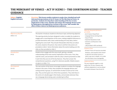 The Merchant of Venice - Act 4 Scene 1 - The Courtroom Scene ...