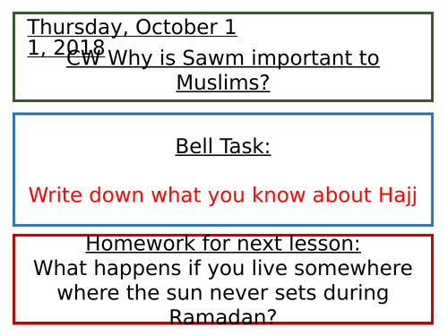 Islam and Fasting: Sawm - KS3 | Teaching Resources