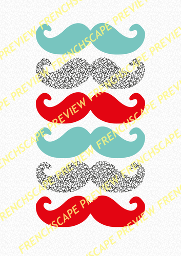 French classroom decor - 1 poster - MOUSTACHE Welcome door display ...