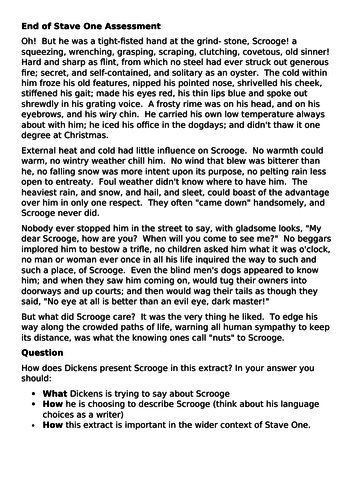 A Christmas Carol: Stave One | Teaching Resources