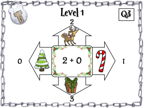 Single Digit Addition and Subtraction Game: Christmas Escape Room Math ...