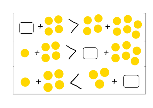 Year 1, comparing number sentences worksheets using resources ...