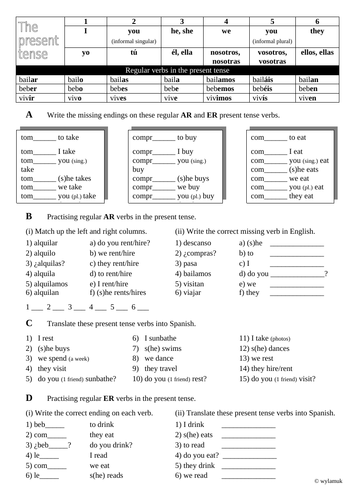 GCSE Spanish - What you normally do on holiday (the present tense ...