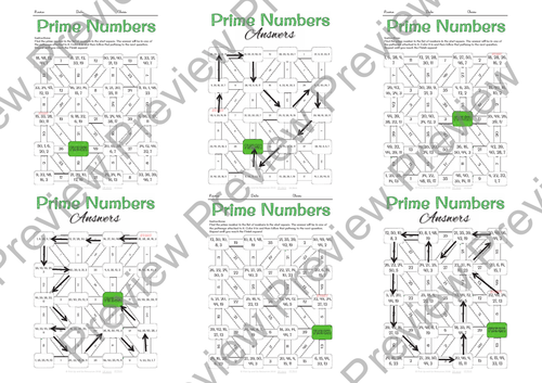 Identifying prime numbers maze | Teaching Resources