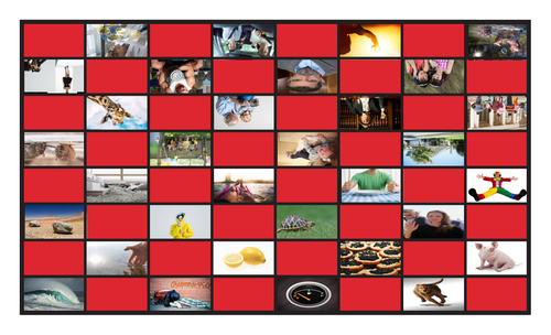 Adjectives Legal Size Photo Checkers Game | Teaching Resources