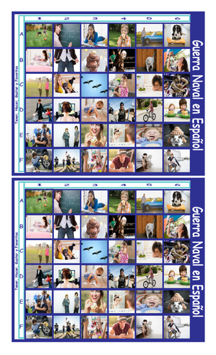 Have, Do, Like, and Favorites Spanish Legal Size Photo Battleship Game ...