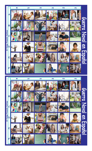 Present Continuous Tense Spanish Legal Size Photo Battleship Game ...