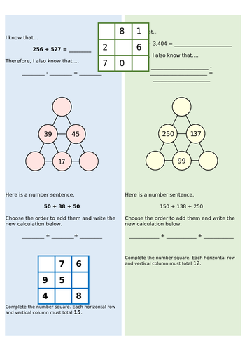 Year 4 - Addition and Subtraction (Block 2 WRMH) | Teaching Resources