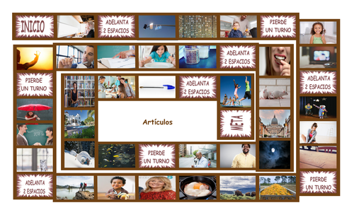 Articles Spanish Legal Size Photo Board Game | Teaching Resources