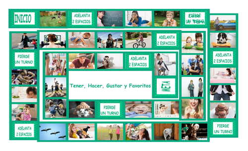 Have, Do, Like, and Favorites Spanish Legal Size Photo Board Game ...