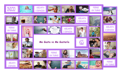 Like versus Would Like Spanish Legal Size Photo Board Game | Teaching ...