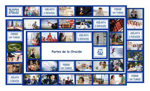 Parts of Speech Spanish Legal Size Photo Board Game | Teaching Resources