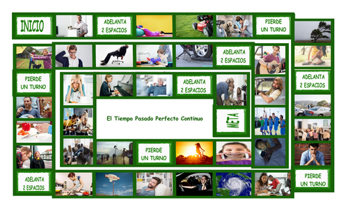 Past Perfect Continuous Tense Spanish Legal Size Photo Board Game ...